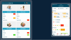 Healthcare app with vitals monitoring